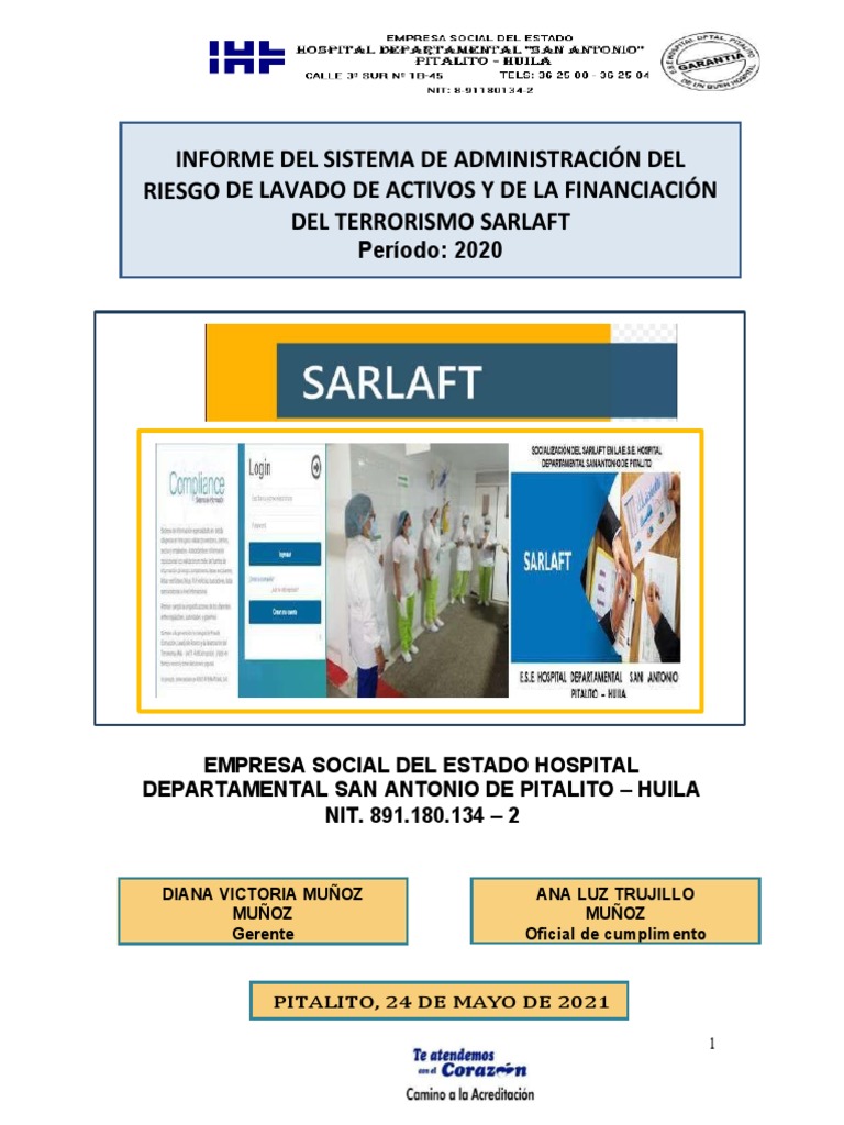 4 Informe Sarlaft 2020 | PDF | Riesgo | Probabilidad