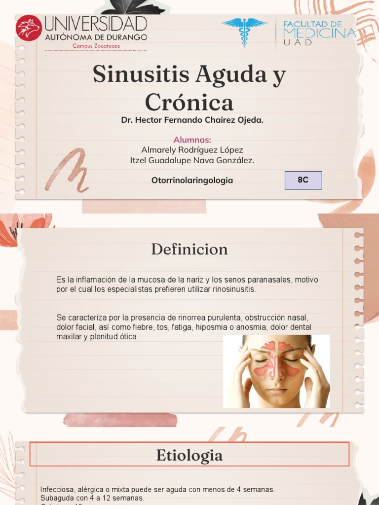 Sinusitis Aguda y Cronica | PDF
