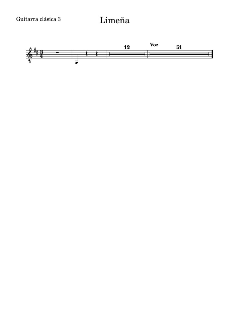 Limeña-Guitarra Clásica 1-Guitarra Clásica 3 | PDF