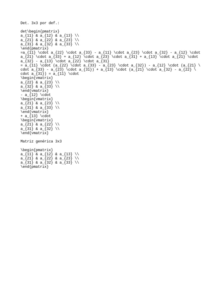Matrices Latex | PDF