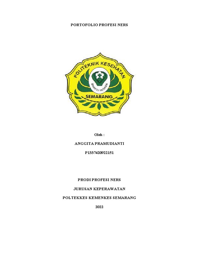 Portofolio Profesi Ners 2022 | PDF | Karier & Perkembangan | Kesehatan ...