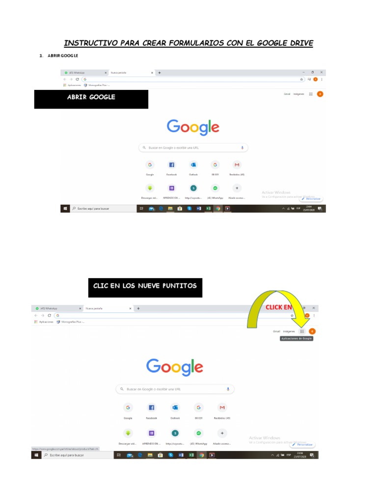Crear Formularios en Google Drive | PDF