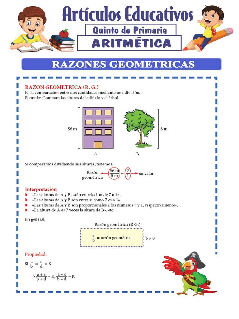Razones Geometricas para Quinto de Primaria | PDF