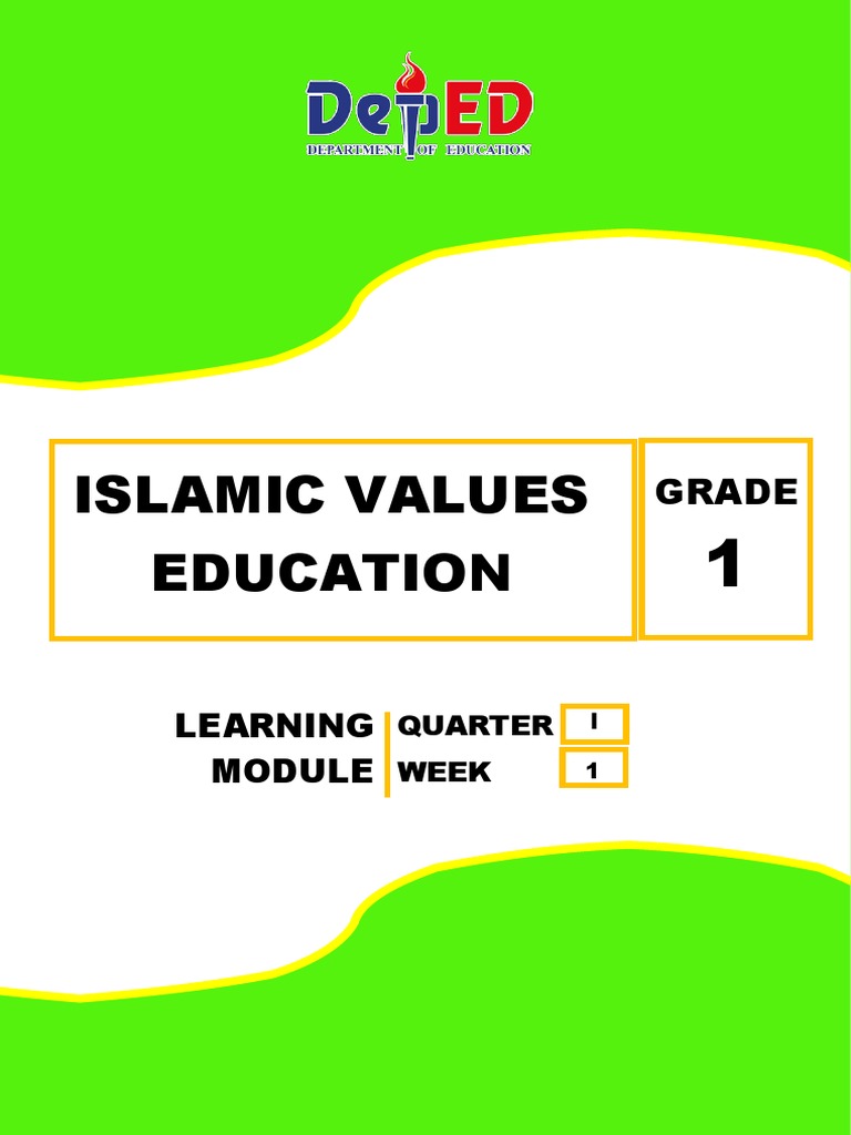 Module in Islamic Values Ed. Grade 1 Week 1 | PDF