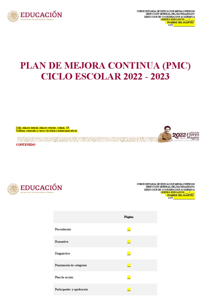 Formato PMC 2022 2023 | PDF