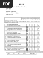 Escala Edah de Observacion de Conducta y Atención | PDF | Ciencia ...
