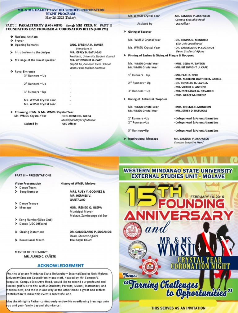 Coronation Program 160208043502 | PDF | Coronation