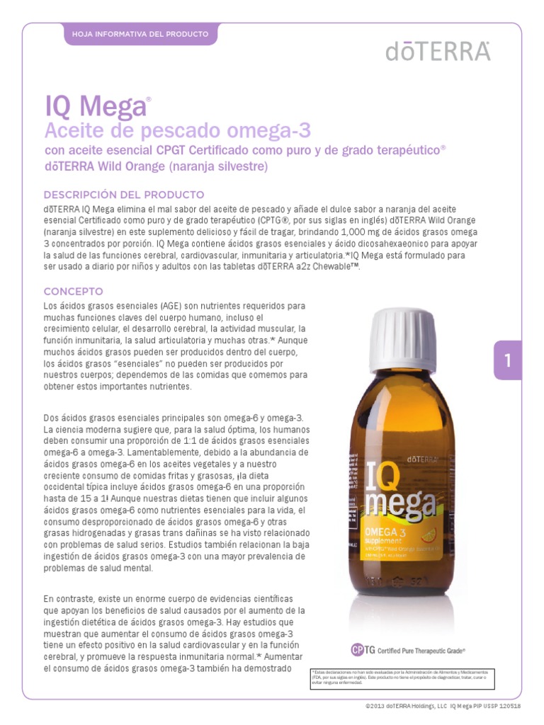 Iq Mega Pip SP | PDF | Ácido Graso Omega 3 | Petróleo