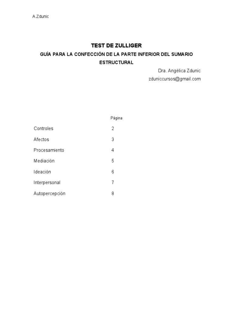 Guia para La Confección de La Parte Inferior Del Sumario Estructural - Exner | PDF | Las ...