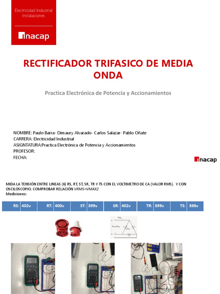 Rectificador Trifasico de Media Onda | PDF | Rectificador | Diodo