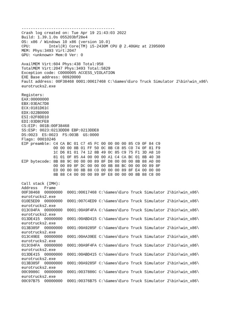 Game Crash | PDF | Operating System Families | Operating System Technology