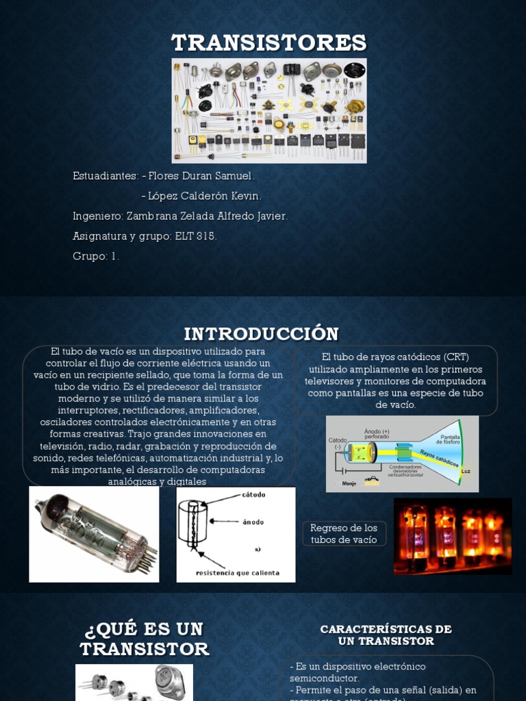 Funcionamiento y Tipos de Transistores | PDF | Transistor de unión ...