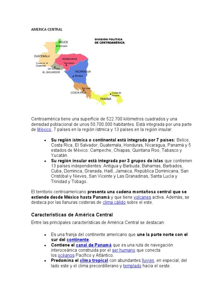 America Central | PDF | Centroamérica | Américas