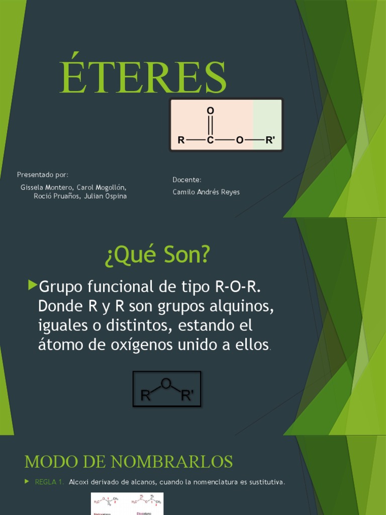 Exposición Éteres.. | PDF | Éter | Química