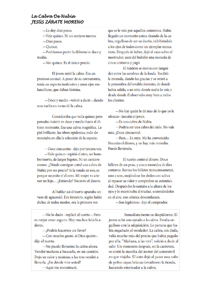 La Cabra de Nubia | PDF