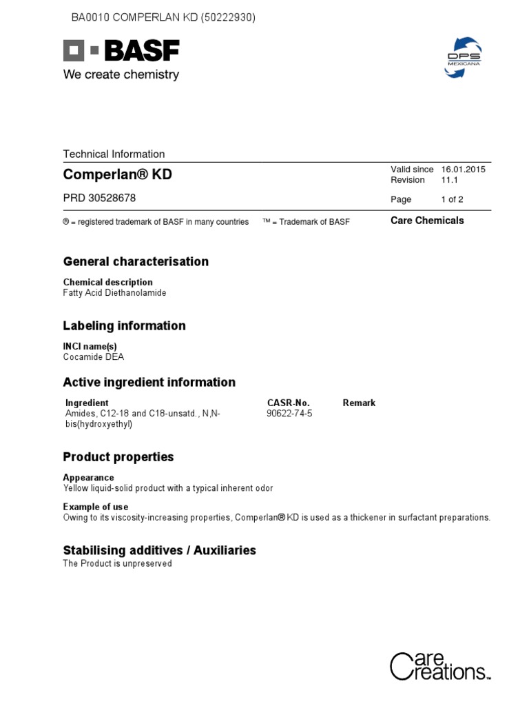 Comperlan KD | PDF | Trademark | Implied Warranty