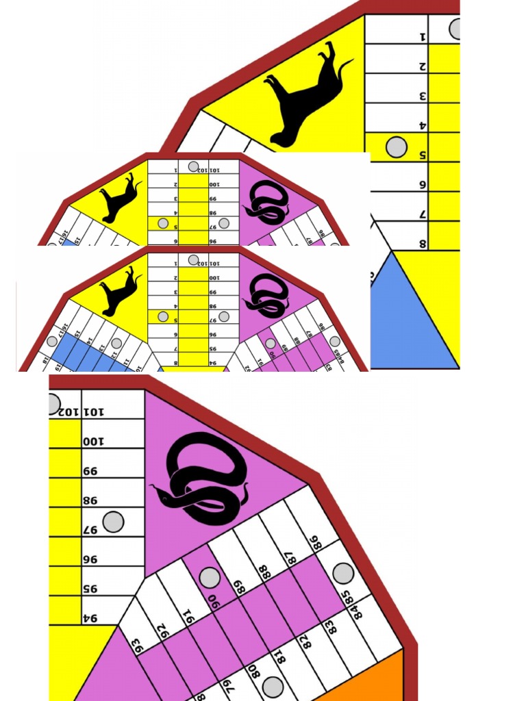 Parchis For Six Players Board Game Paper Craft | PDF