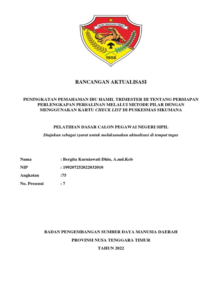 Rancangan Aktualisasi Dan PPT Rancangan Aktualisasi | PDF