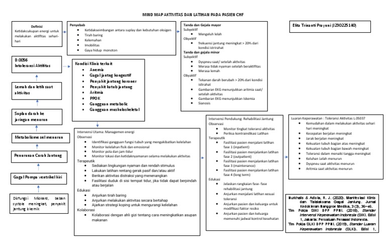 Mind Mapping Aktivitas Pasien CHF | PDF