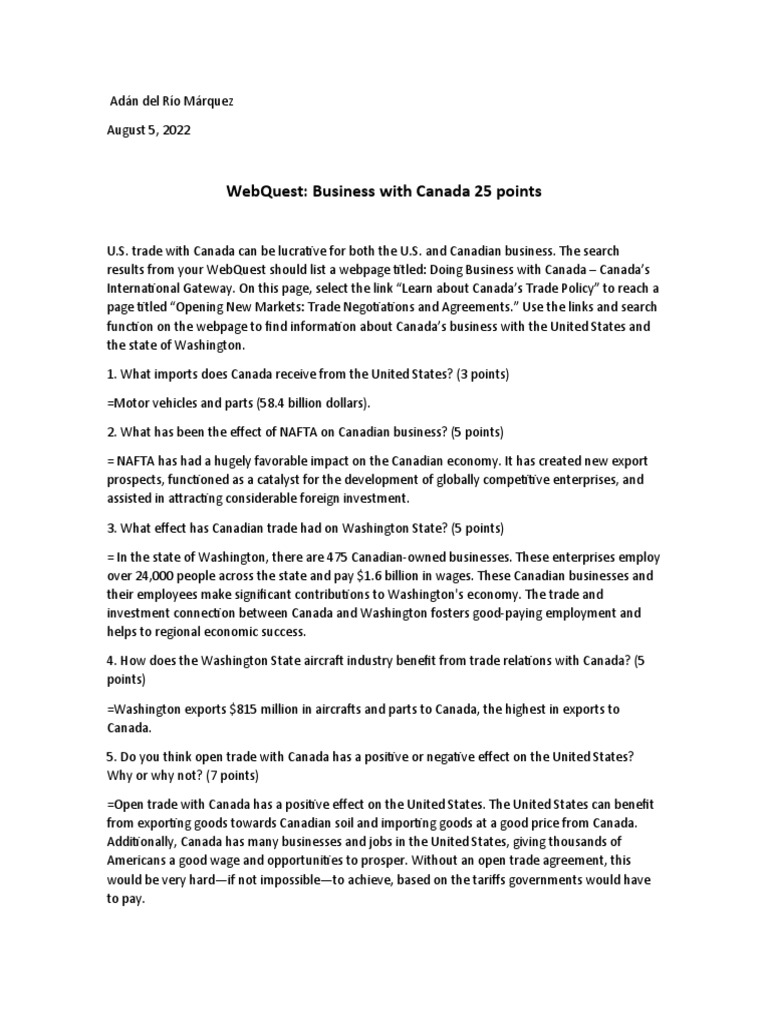 WebQuest Business | PDF