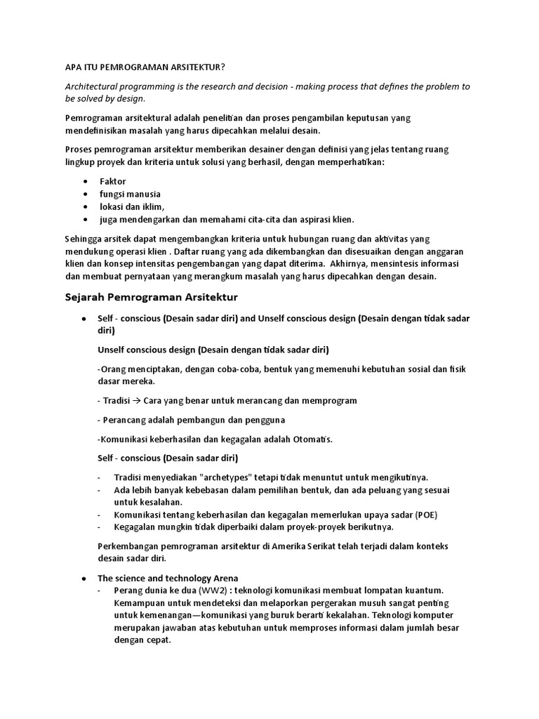 Apa Itu Pemrograman Arsitektur | PDF