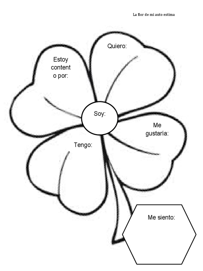 Flor de la Autoestima para Colorear | PDF