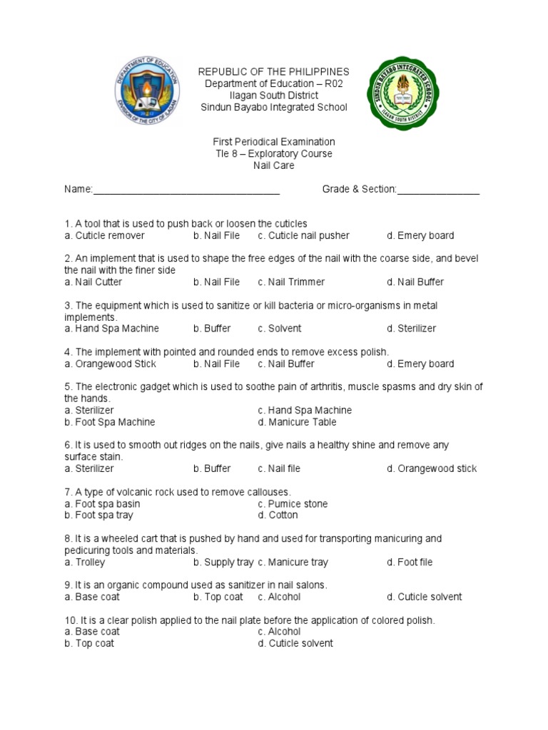 Tle 8 Periodical Test | PDF Tle 8 Periodical Test | PDF