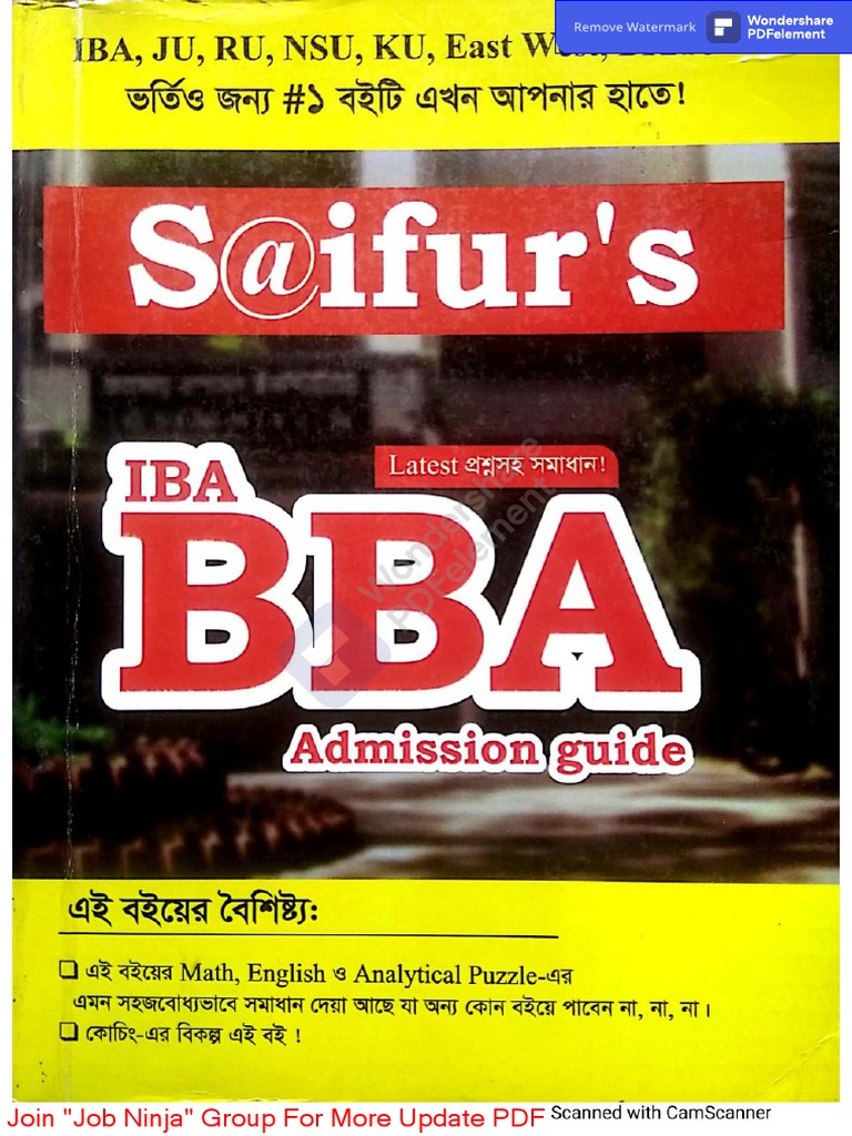 Saifura IBA (BBA) Questions & Solution | PDF