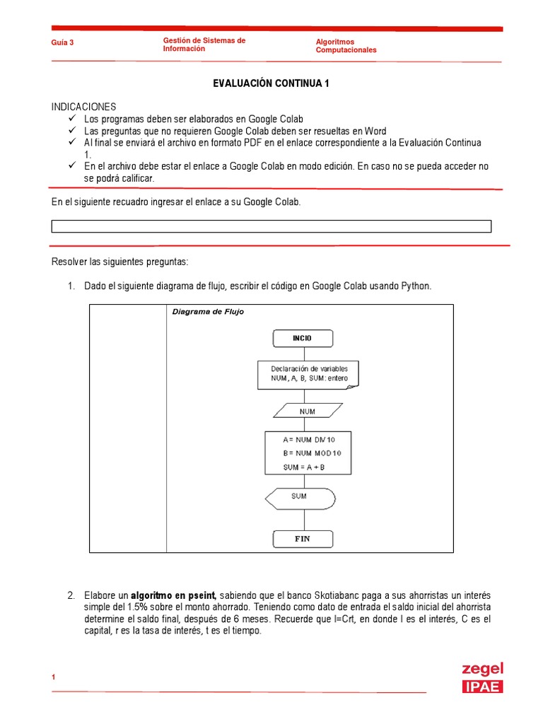 Evaluación Continua 1 2023-1 | PDF