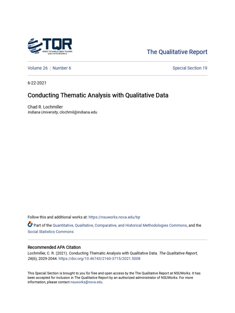 Conducting Thematic Analysis With Qualitative Data | PDF | Qualitative ...