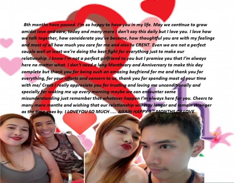 9th Monthsary Love Letter | PDF