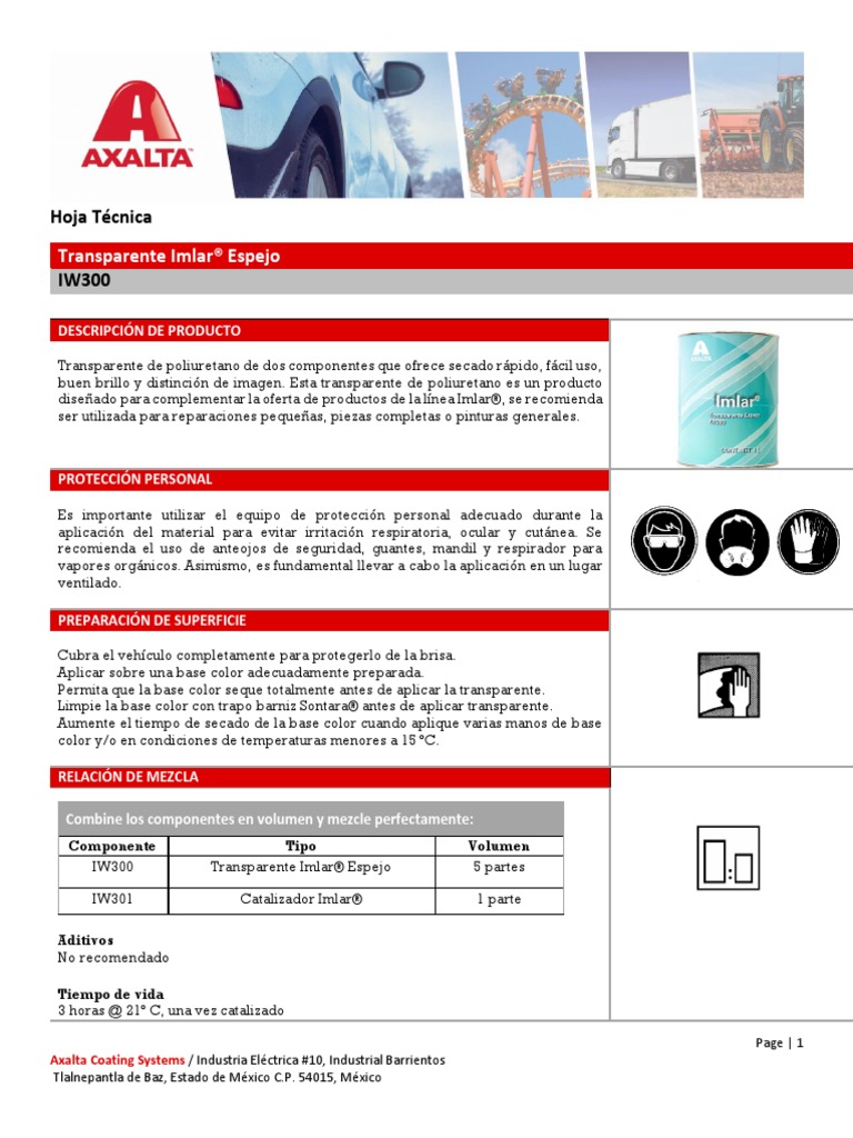 Technical Data Sheet IW300 | PDF | Materiales