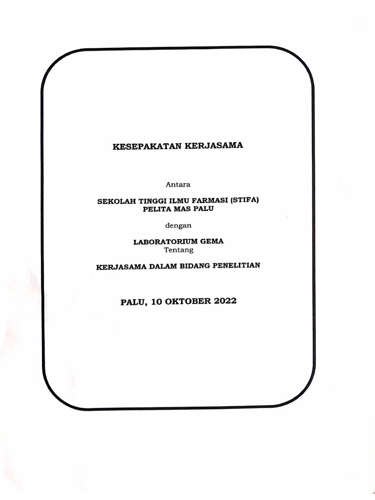 Contoh MOU Lab - Gema Bandung | PDF
