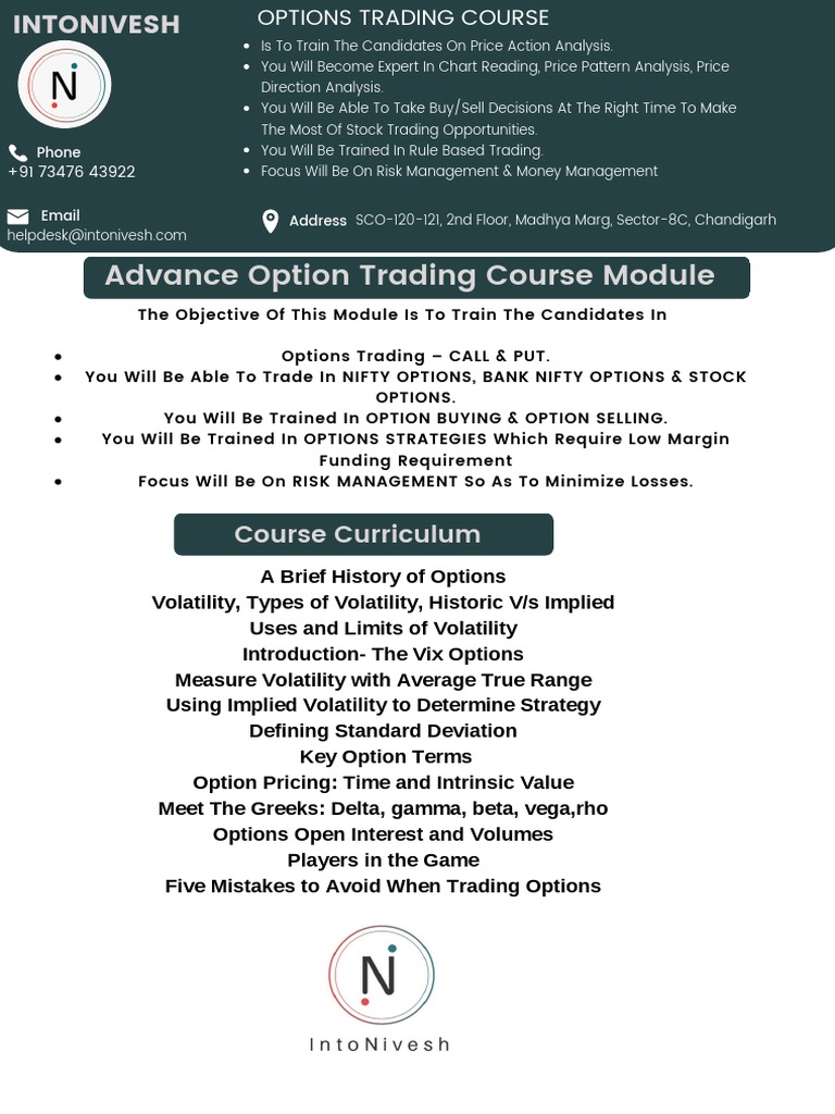 Advanced Options Trading Course | PDF