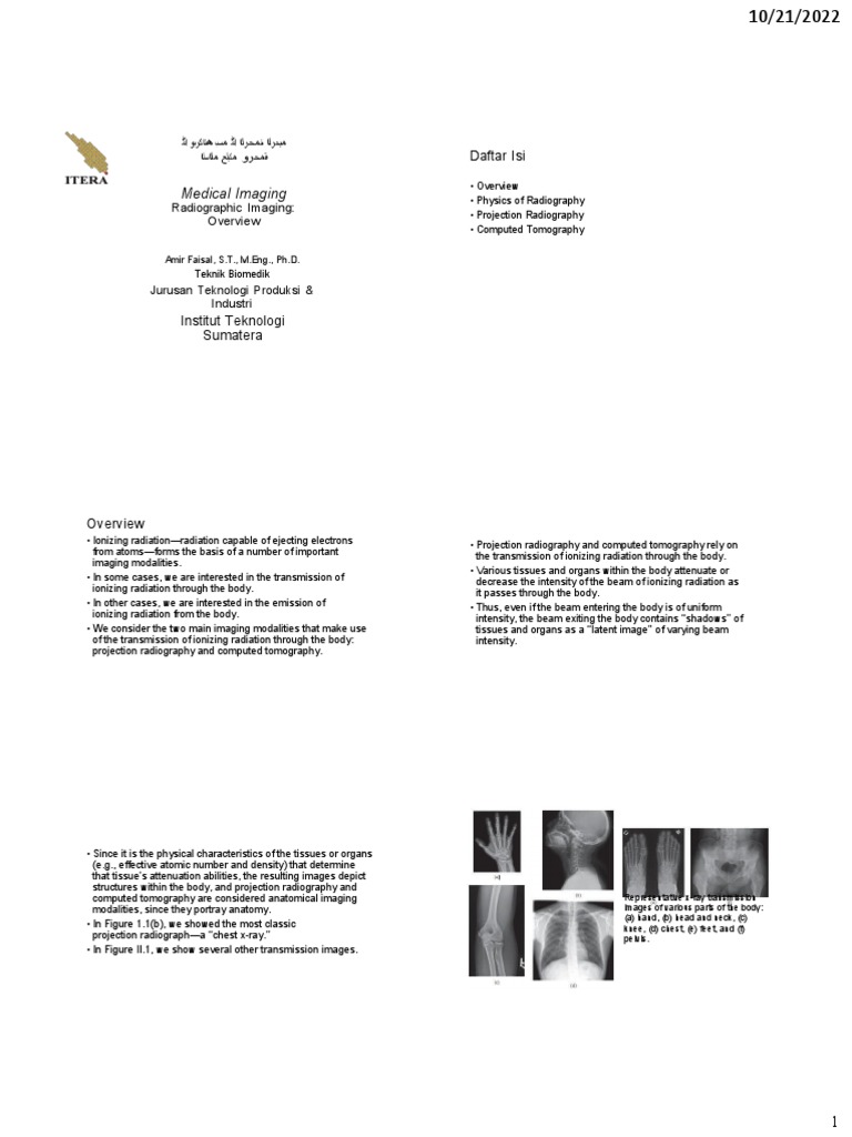 3.5 Radiographic Imaging - Overview | PDF | Radiography | Ct Scan