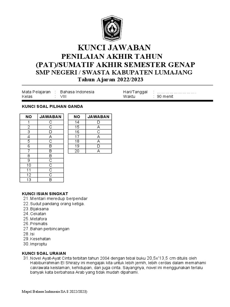 4.format Kunci Jawaban | PDF