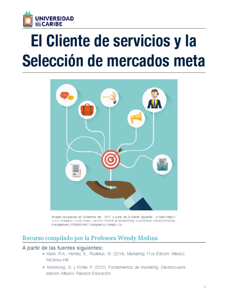 Unidad 5. Recurso 2. El Cliente de Servicios y La Selección de Mercados Meta | PDF | Marketing ...