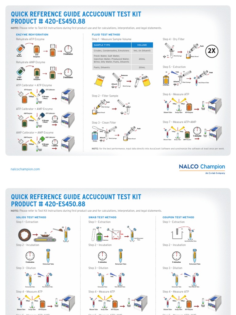 AccuCount Quick Reference Guide | PDF | Adenosine Triphosphate | Syringe