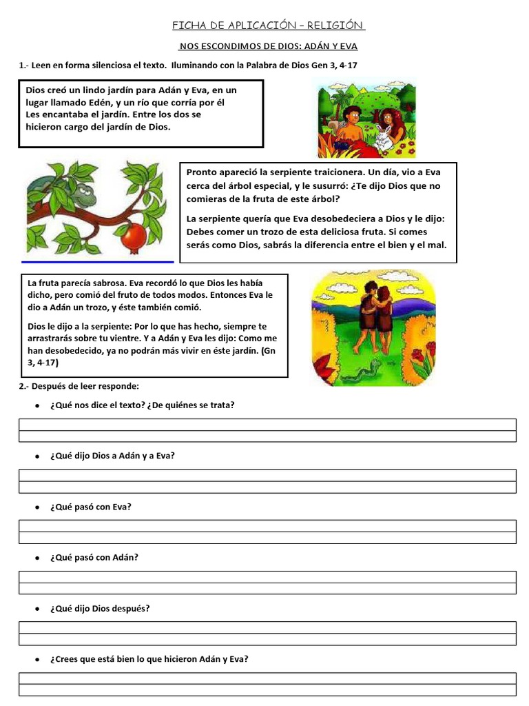 Ficha de Religión | PDF