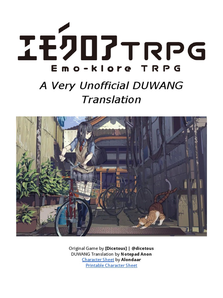 Emo-Klore RPG (Compilation) | PDF | Senses | Perception