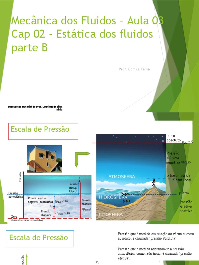 Aula 03 - ESTÁTICA DOS FLUIDOS | PDF | Flutuabilidade | Pressão