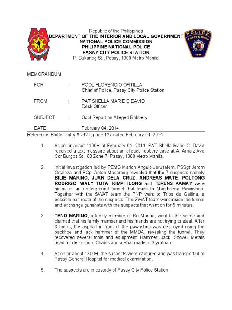 SPOT REPORT 4 | PDF