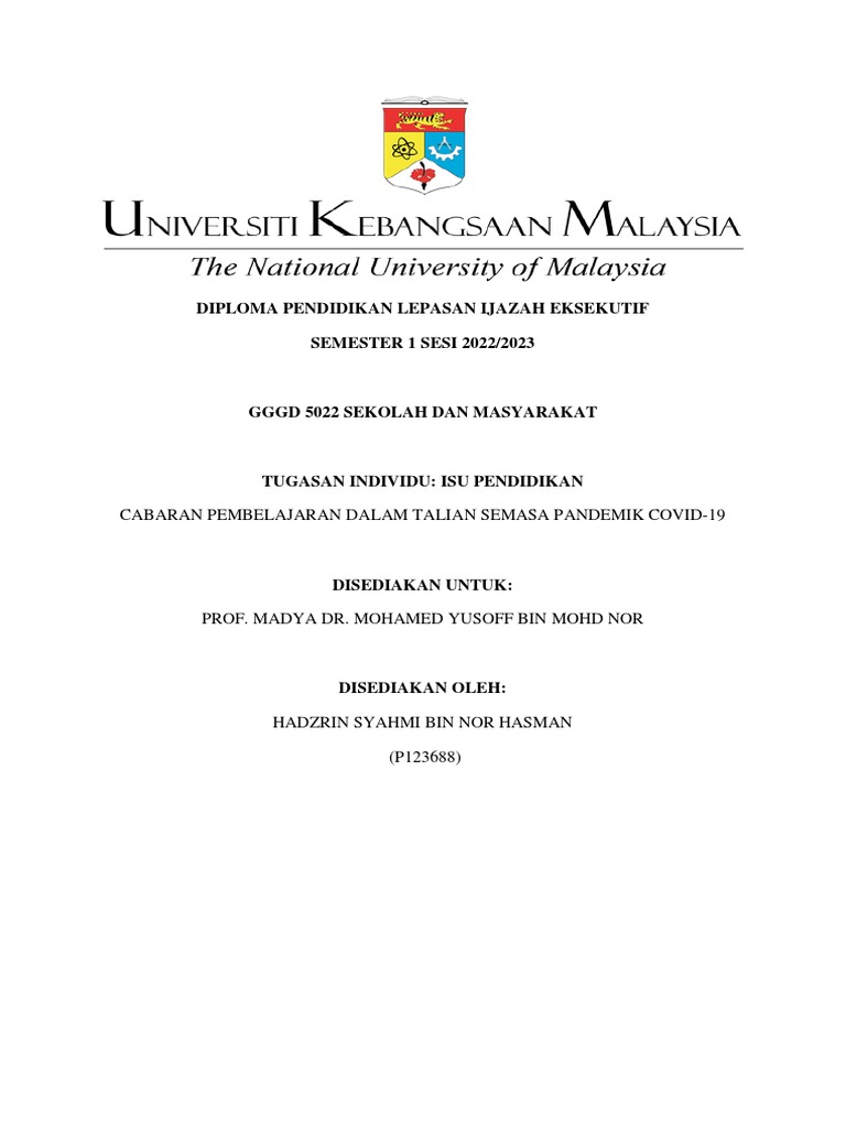 Sekolah & Masyarakat (Isu Pendidikan) | PDF