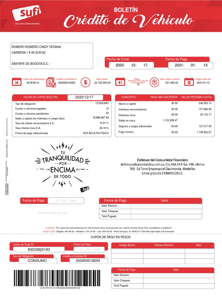 Extracto 202012 Extracto Sufi Ordinario 8293 | PDF | Dinero | Economias
