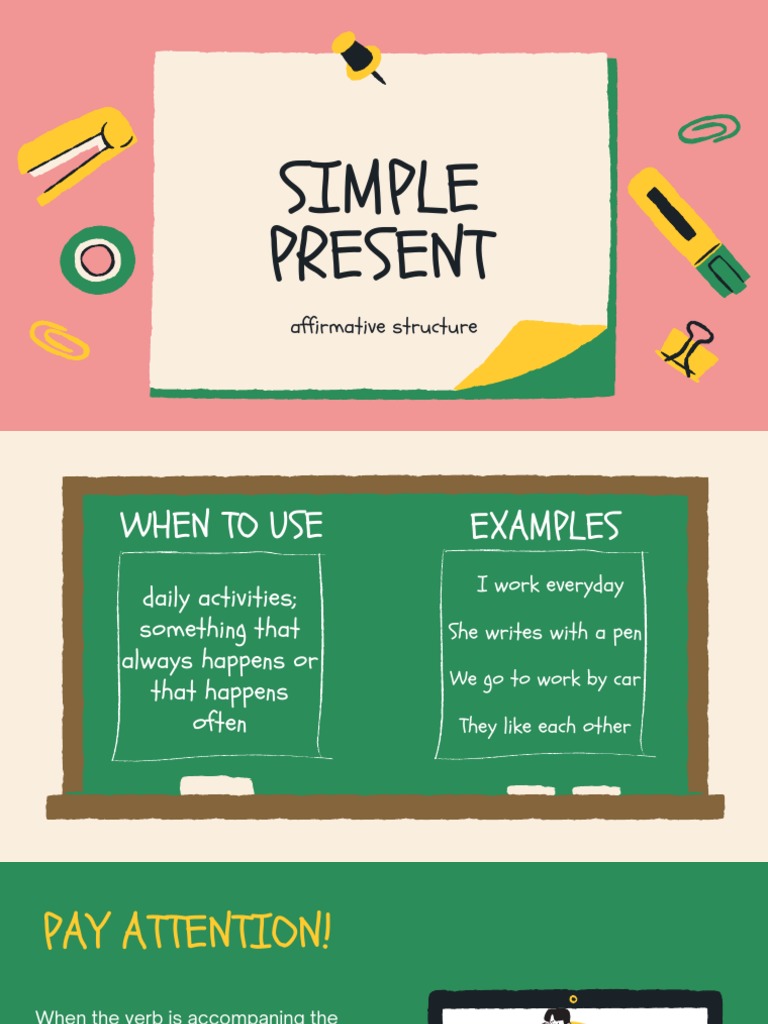 Simple Present Slide | PDF | Question | Language Families