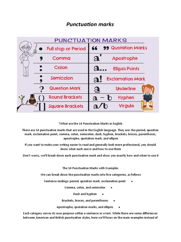 Punctuation Marks | PDF | Bracket | Punctuation