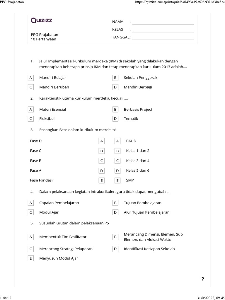 Quisis Soal Pedagogik BK 3 | PDF
