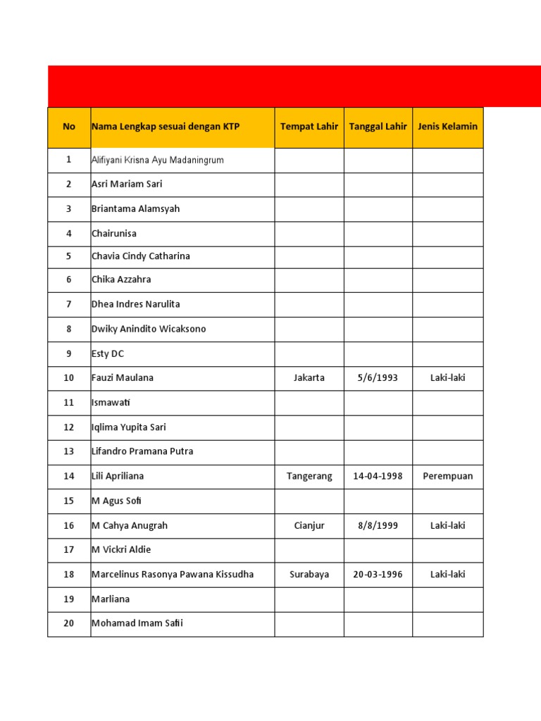 Rekap Data Kandidat OCBC Batch 68.1685290091831-2 | PDF