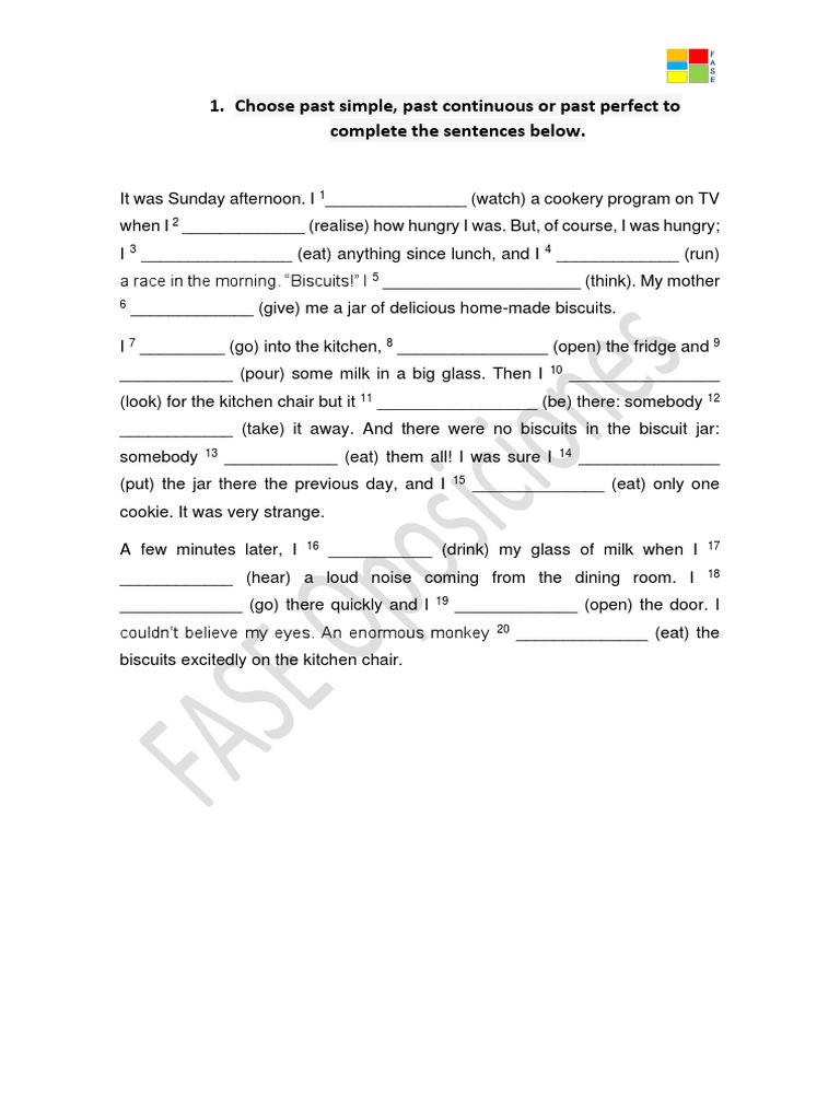 Ejercicios Repaso Past Simple - Continuous With Answers | PDF