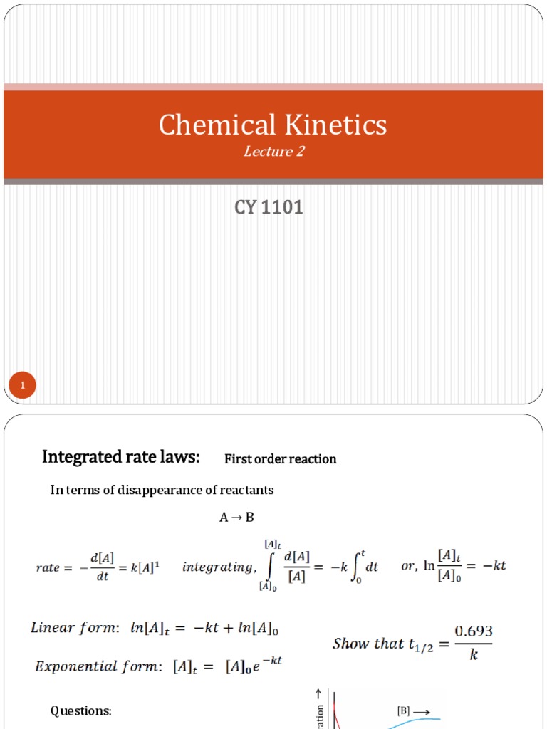 Chemical Kinetics | PDF